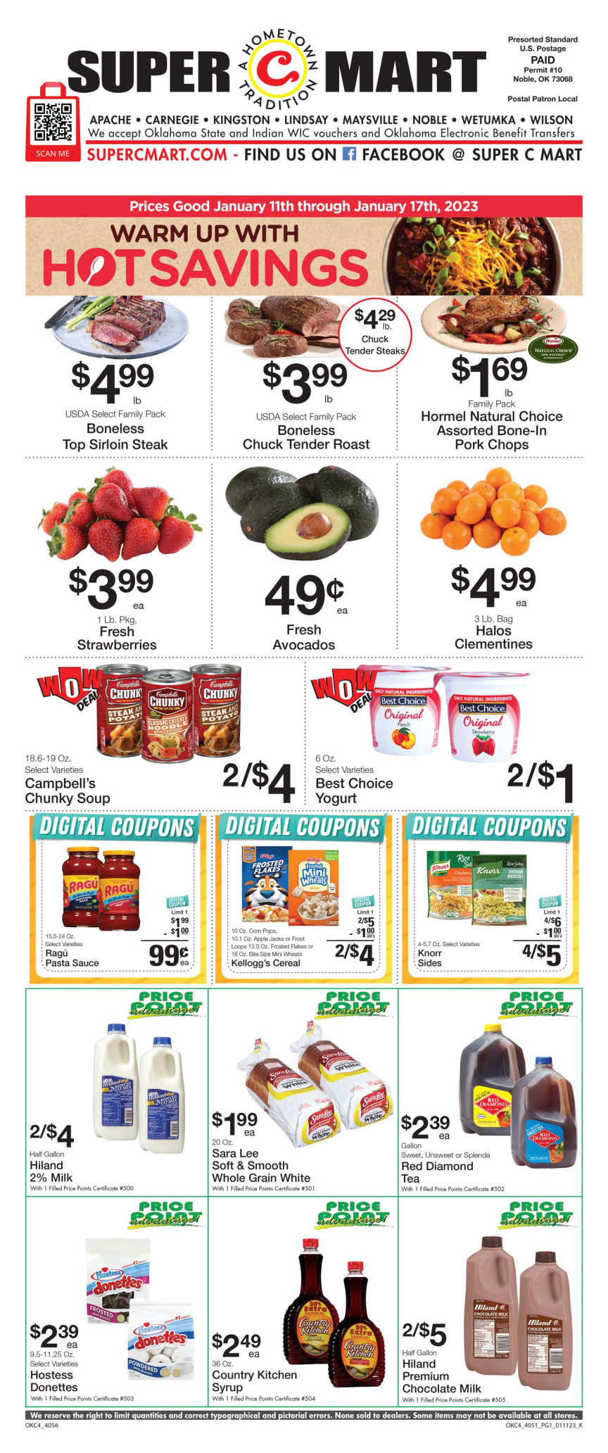Warm up with HOT savings!!!!! at Super C Mart – Shopper News Note