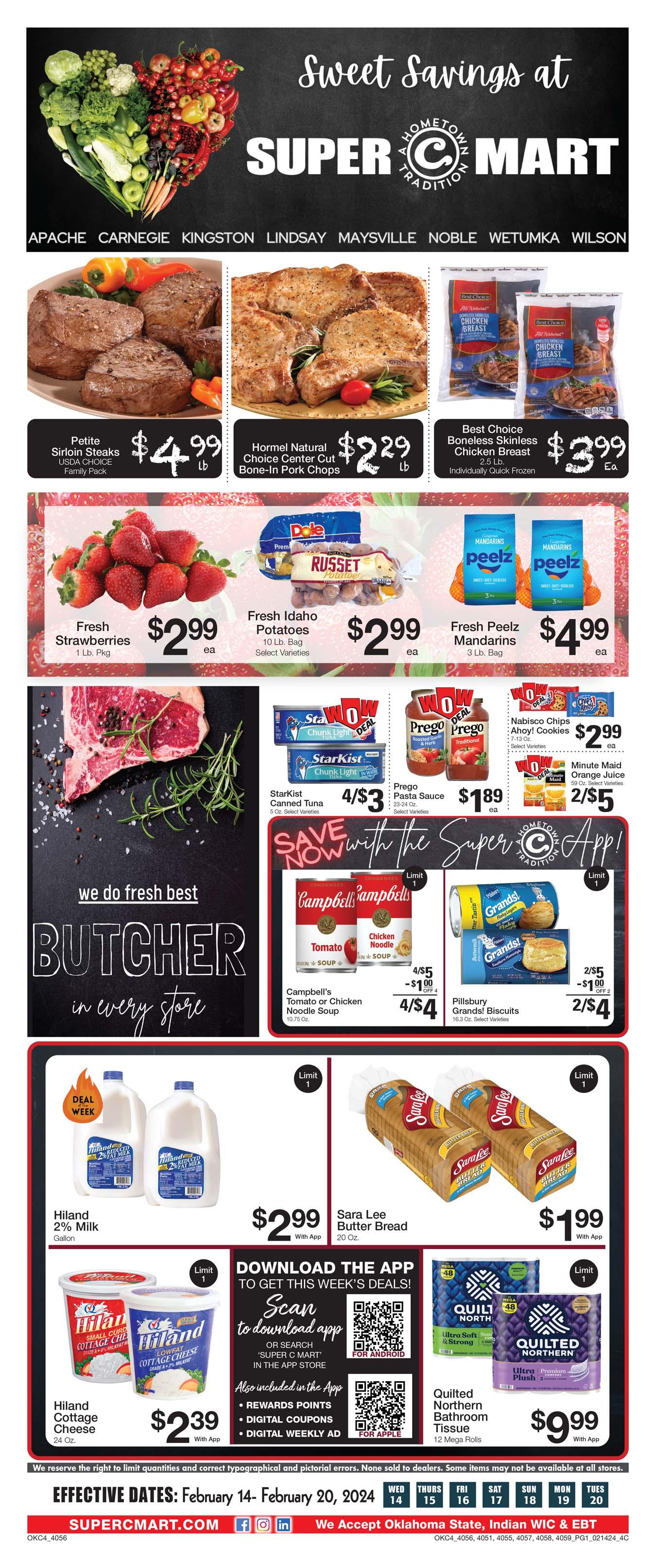 Sweet Savings at your hometown Super C Mart – Shopper News Note